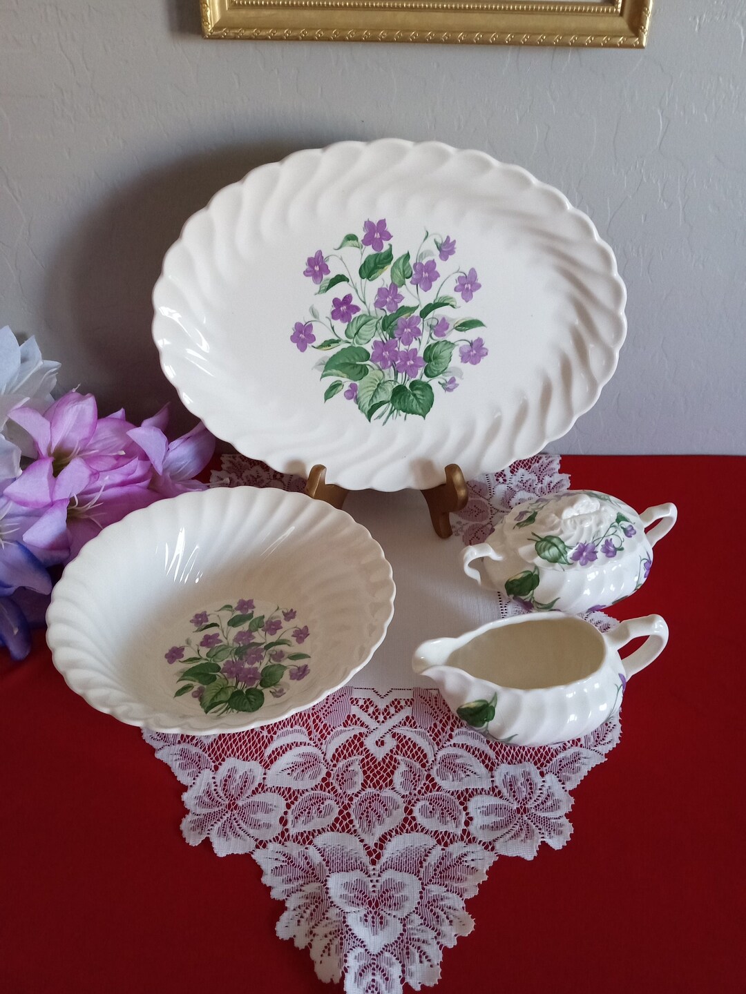 Royal China Royal Violet Dinnerware Serving Platter Sugar Bowl - Etsy