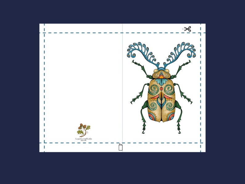 Bugs- Insects- Printable Insect Art- Entomology Art- Colorful Insect ...