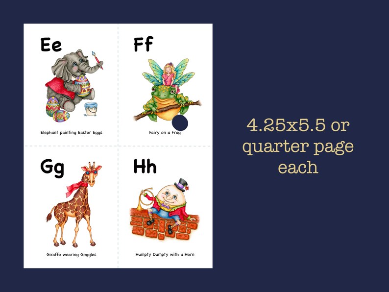 Printable Abc Cards, Alphabet Flash Cards, Abc Nursery Decor, Nursery ...