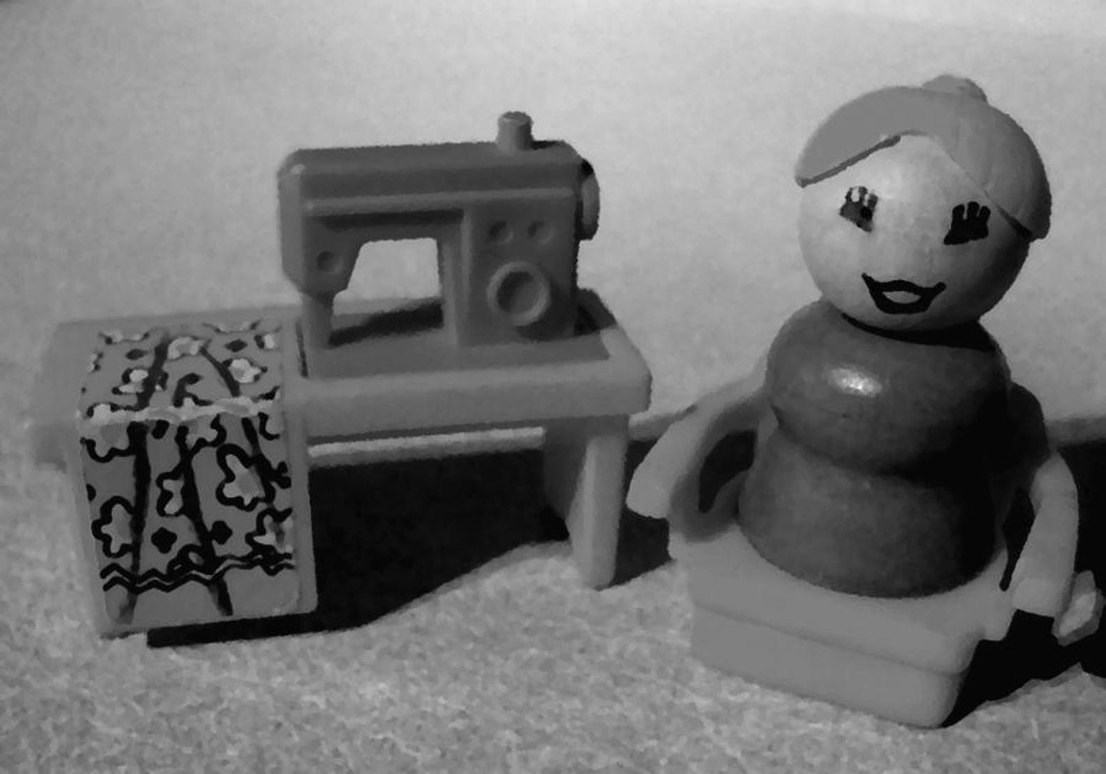Toy PHOTO PRINT/POSTER, Vintage Fisher Price Little People Toys, Sewing ...