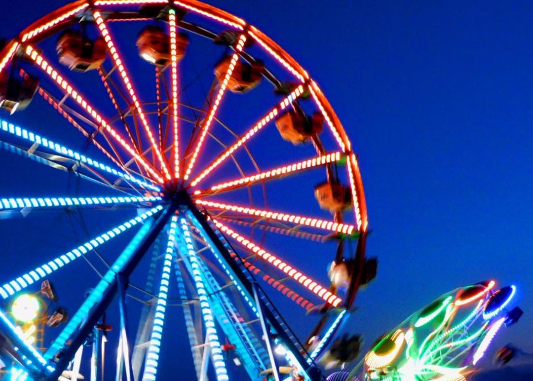 Ferris Wheel PHOTO PRINT/POSTER, Amusement Ride, Carnival, County Fair ...