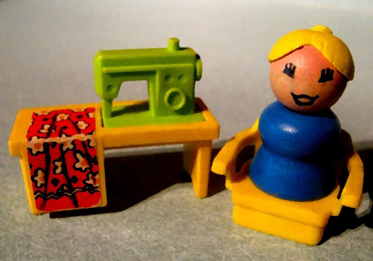 Toy PHOTO PRINT/POSTER, Vintage Fisher Price Little People Toys, Sewing ...