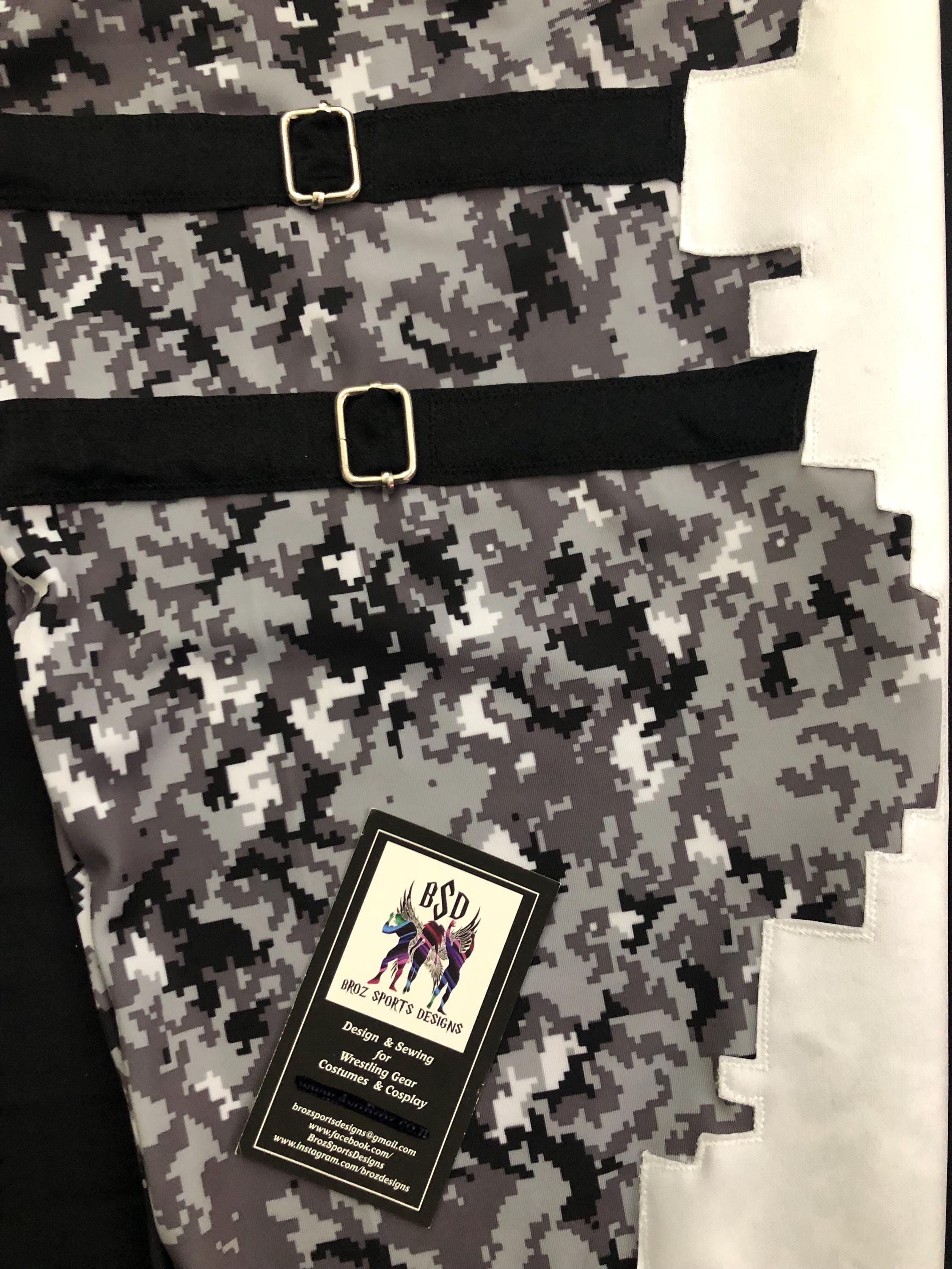 Pro Wrestling Men Tights, Military Digital Camouflage Look, Cosplay ...