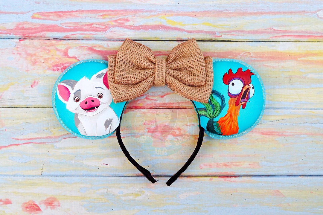 Pua and Heihei Ears handmade & Hand Painted - Etsy