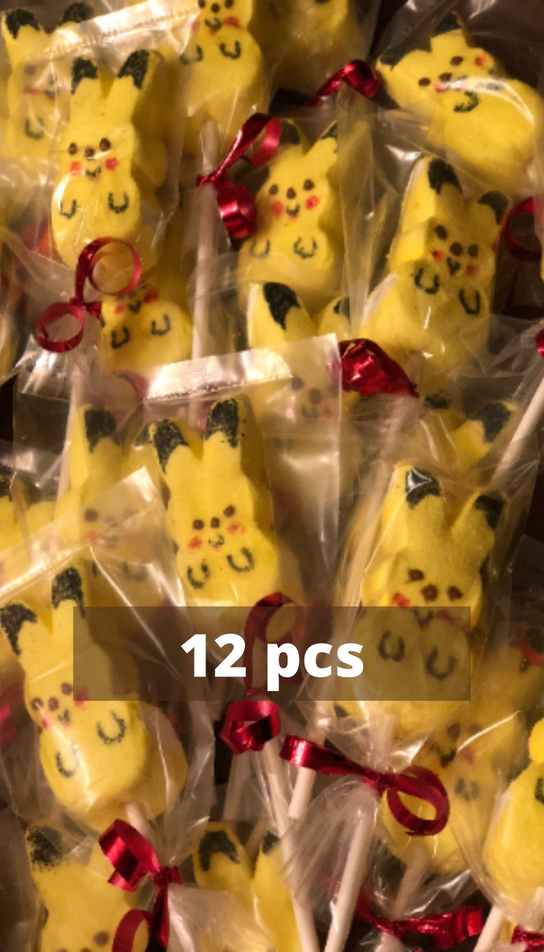 Pokémon Pikachu Marshmallow Lollipops (12 Ct) - Etsy