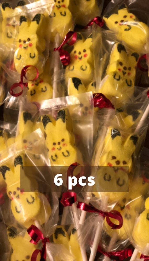 Pokémon Pikachu Marshmallow Lollipops 6 Ct | Etsy