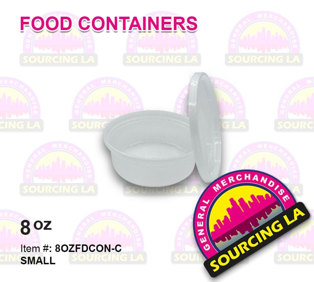 8 Oz Heavy Duty Microwavable Deli Food/soup Plastic Containers W/ Lids 240 PCS - Etsy
