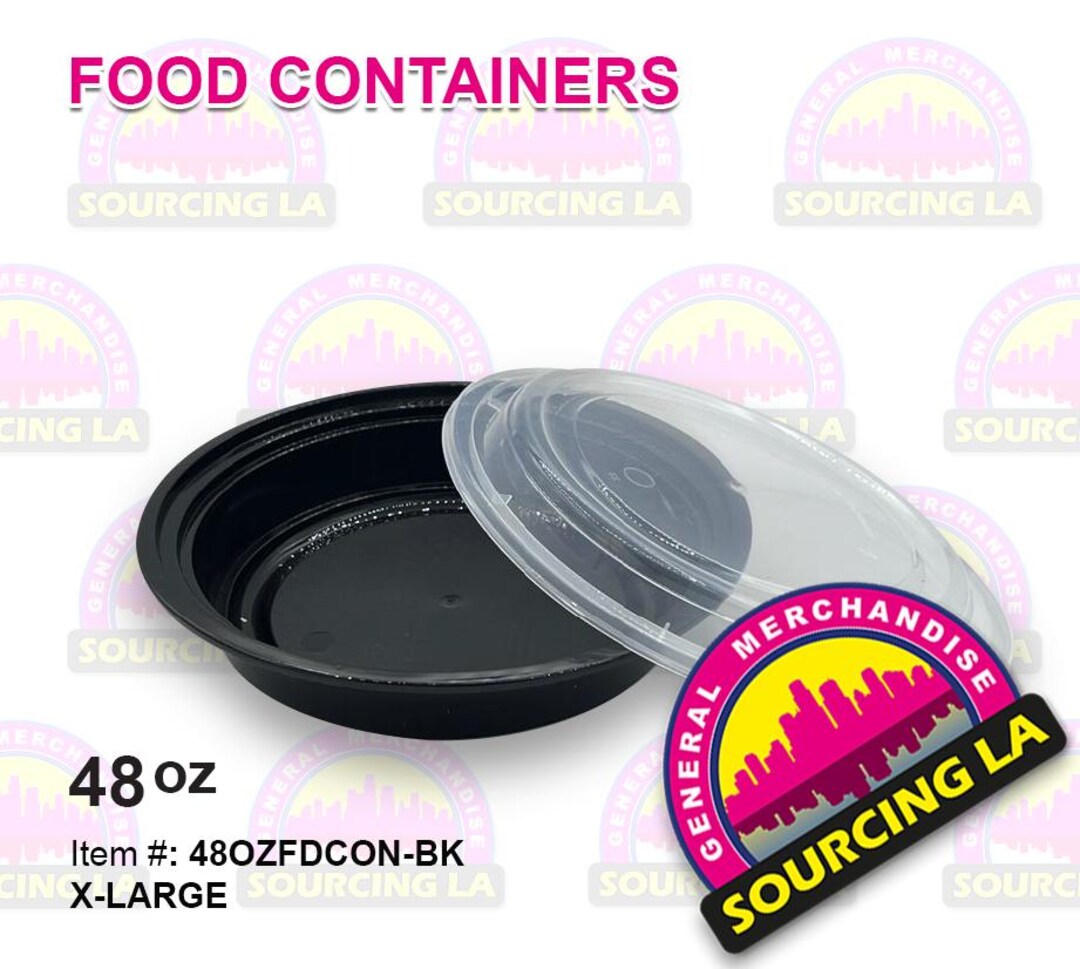 Pack of 150 Round Disposable Containers W/ Lids - Convenient ...