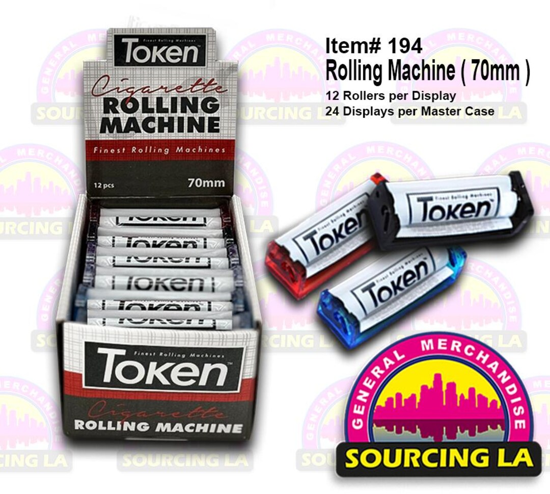 Toke Token Rolling Machine (70mm) Display of 12 Rollers - Etsy