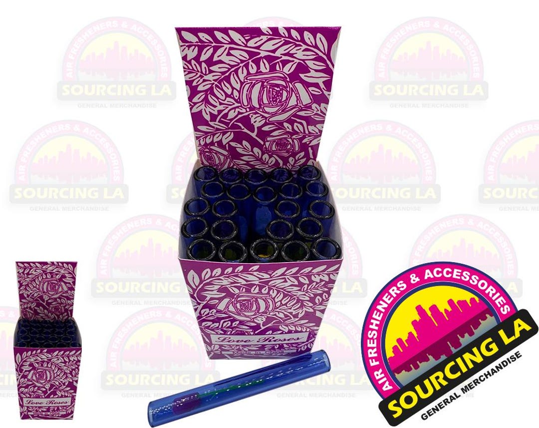 Love Rose Glass Tube With Plastic Flower 25pcs in One Box - Etsy