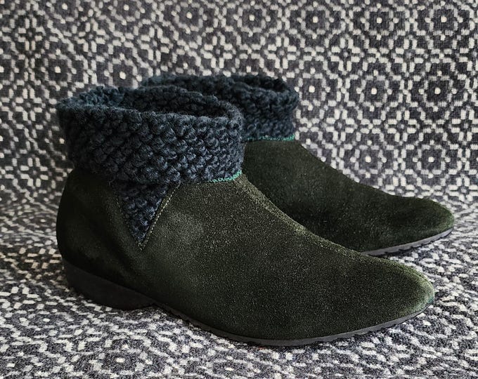 Vintage 1960/70's Brown 'derri Boots' Rubber Rain Boots With Faux Fur ...