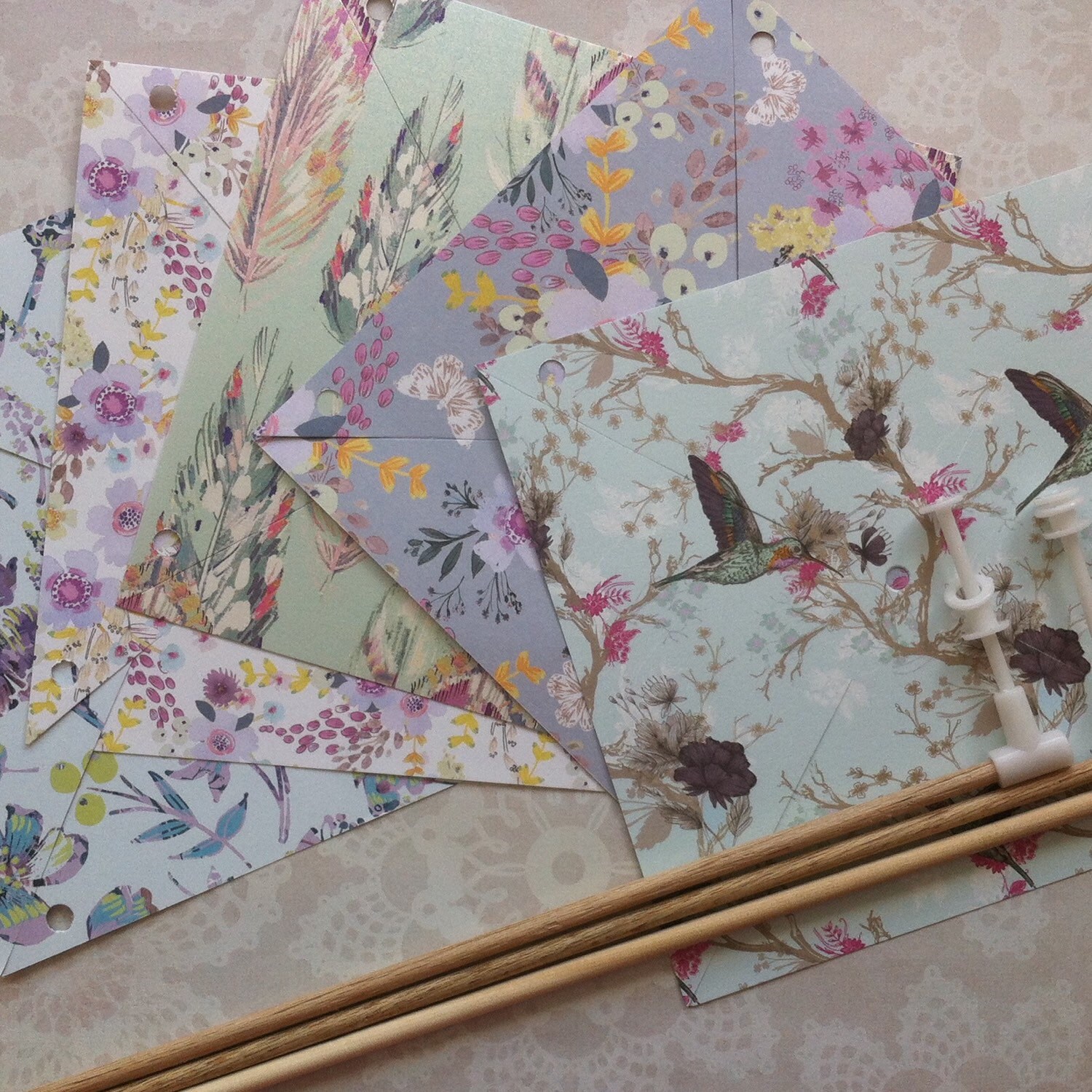 5 Paper Pinwheels SPINNING Kit No Pins Tea Party Wedding UK | Etsy