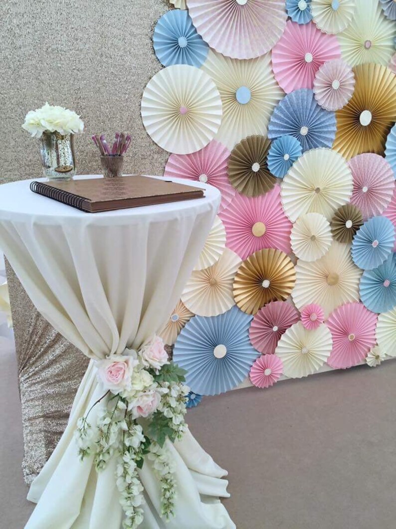 Custom Any Colours Paper Fan Pinwheel Backdrop Hanging - Etsy