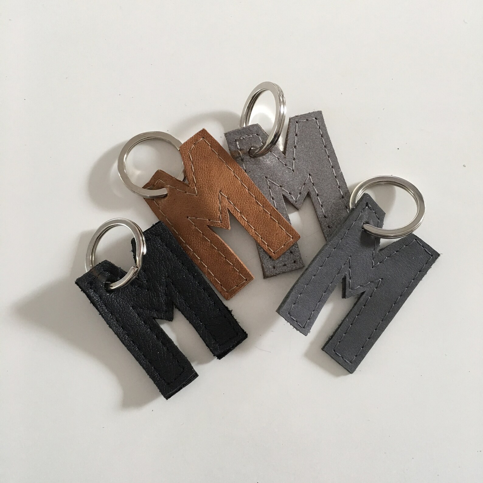 M Letter Key Chain | Etsy