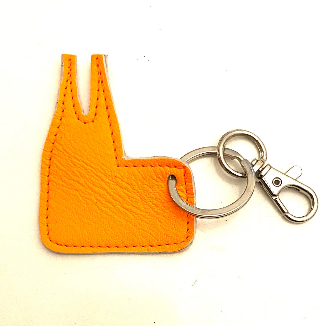 Cologne Cathedral Neon Orange Leather Keychain - Etsy