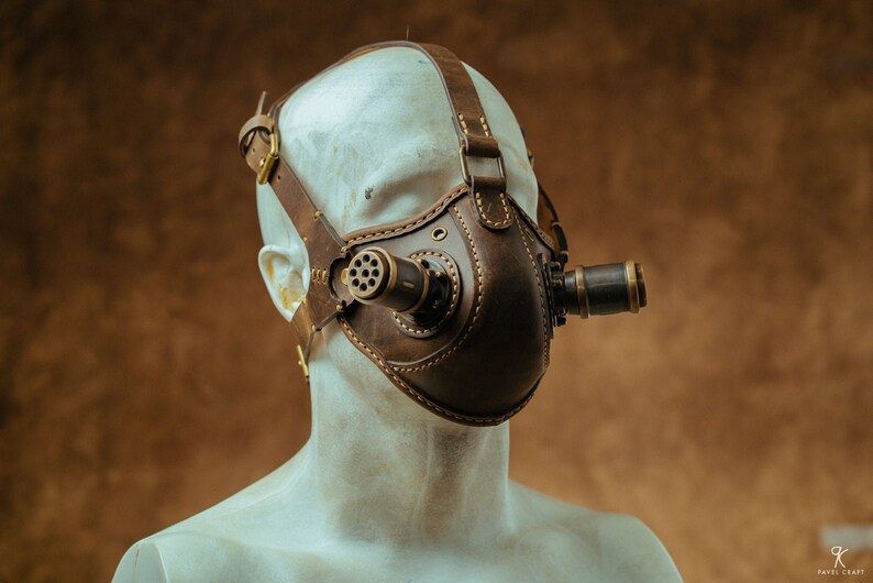 Steampunk Leather Mask Leather Gas Mask Leather Respirator - Etsy