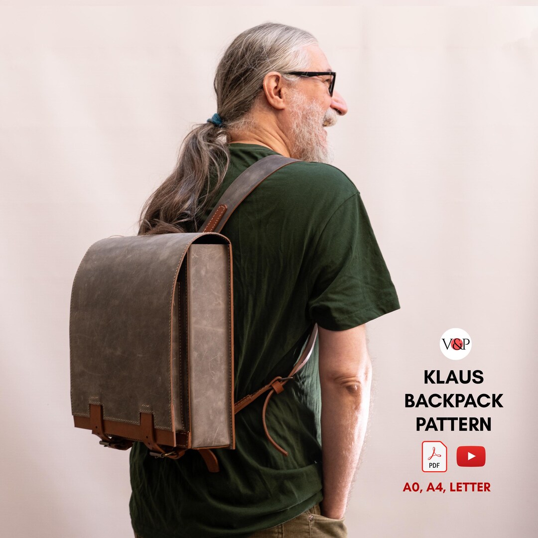 PDF Pattern for Klaus Backpack, DIY Gift, Leather Pattern, Video ...
