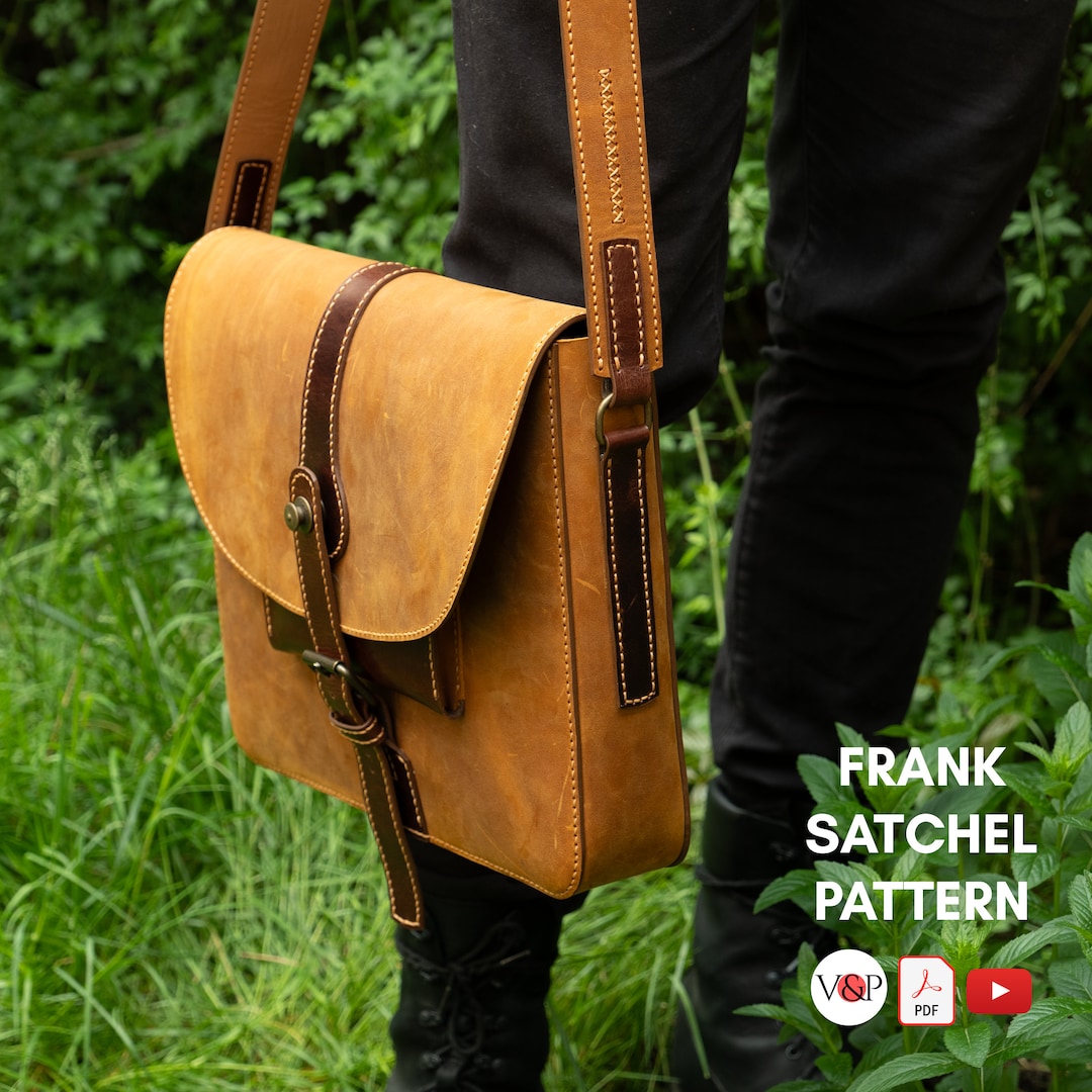 PDF Pattern for Frank Satchel Bag, DIY Gift, Leather Pattern, Laptop ...