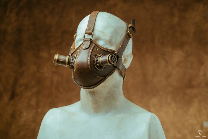 Steampunk Leather Mask Leather Gas Mask Leather Respirator - Etsy