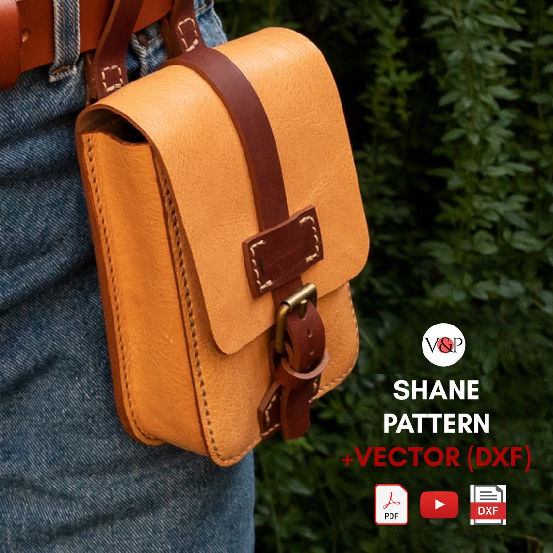 PDF Pattern, DXF File for Laser Cut, Shane Belt Bag Pattern, Leather ...