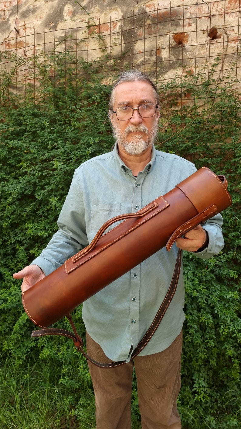 Leather Blueprint Tube PDF Pattern Leather Map Case for - Etsy