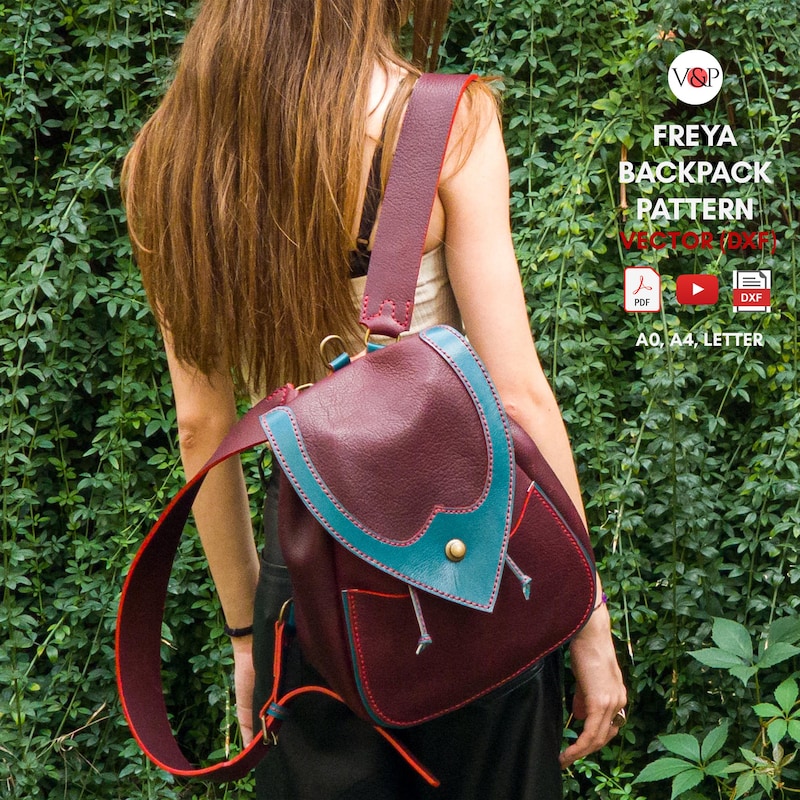 Boho Leather Backpack - Etsy
