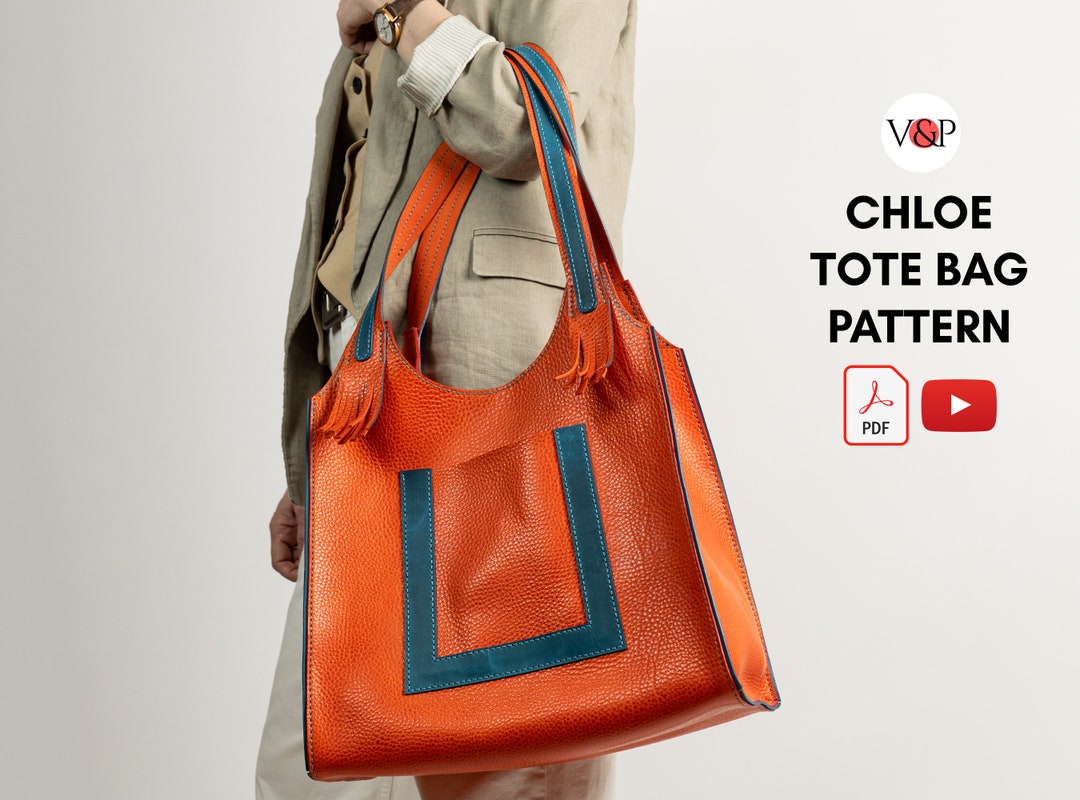PDF Pattern for Chloe Tote Bag, DIY Gift, Leather Pattern, Video ...