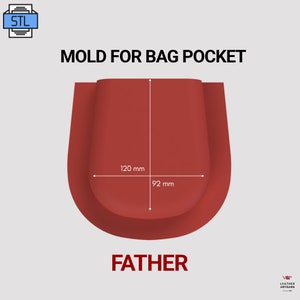 Leather Bag With 3D Printed Molded Pockets, STL+PDF Pattern, Video ...