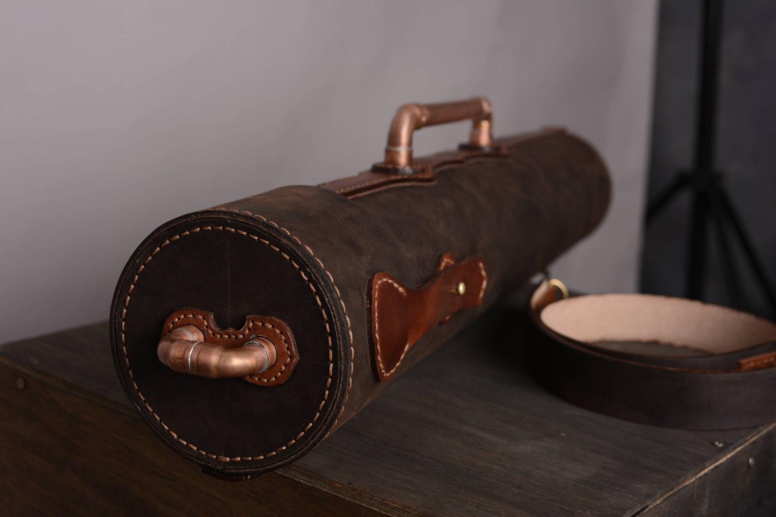 Steampunk Bag Architect Tube for Blueprint Leather Document | Etsy