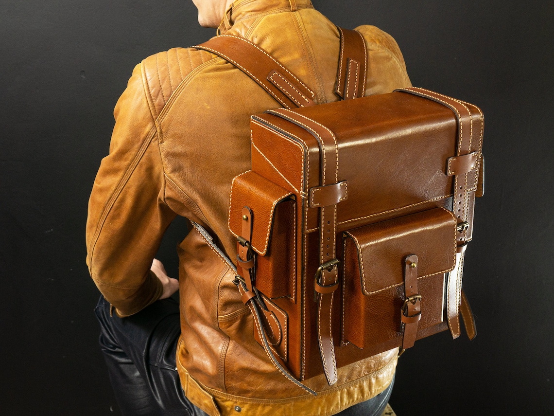 Toshiro Leather Backpack PDF Pattern Video Instructions - Etsy