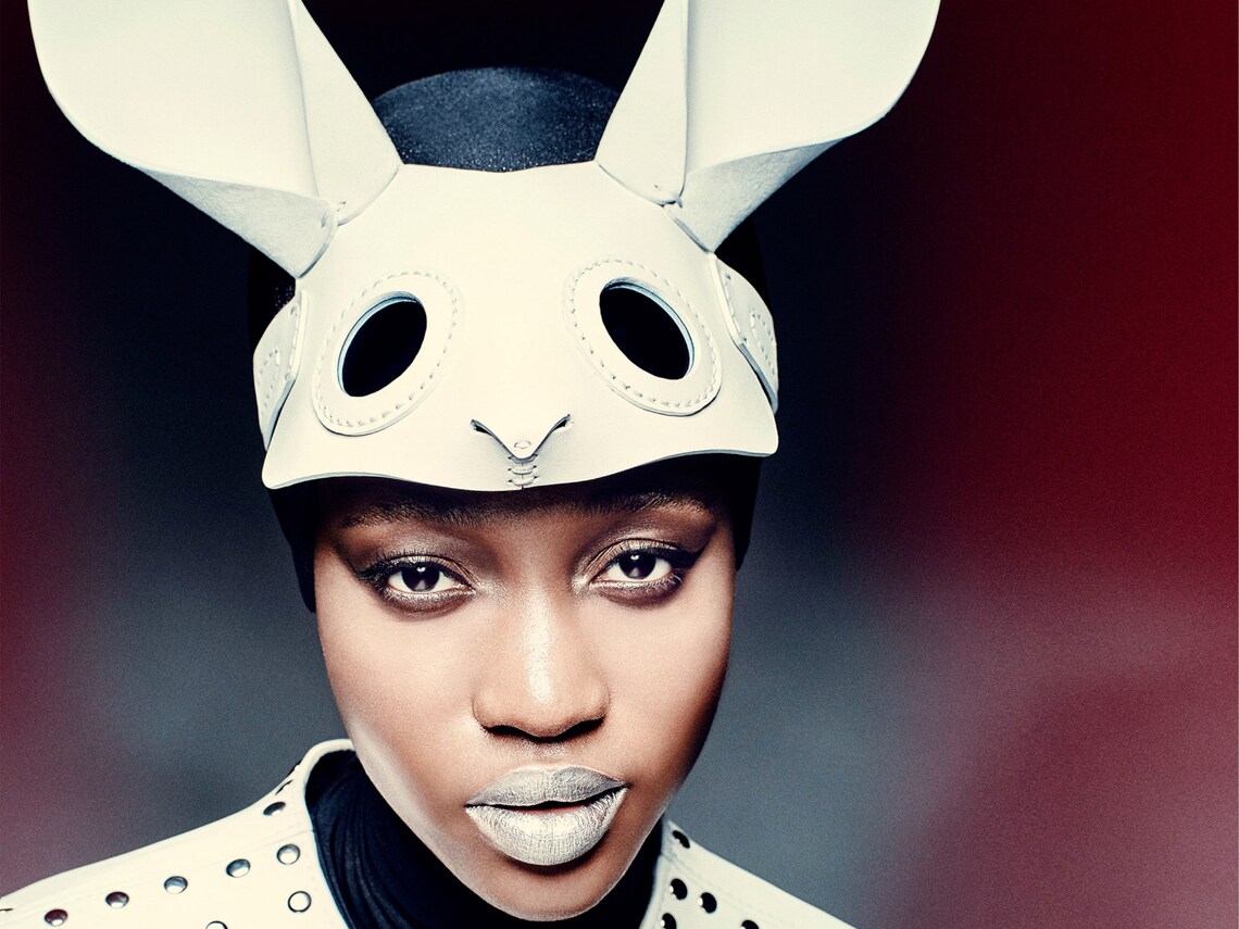 White Bunny Mask Valentine Leather Rabbit Mask - Etsy