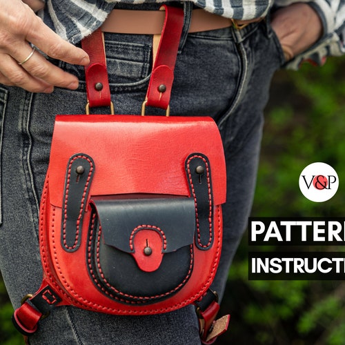 Leather Hip Bag Pattern PDF Leather Pattern Leather DIY - Etsy