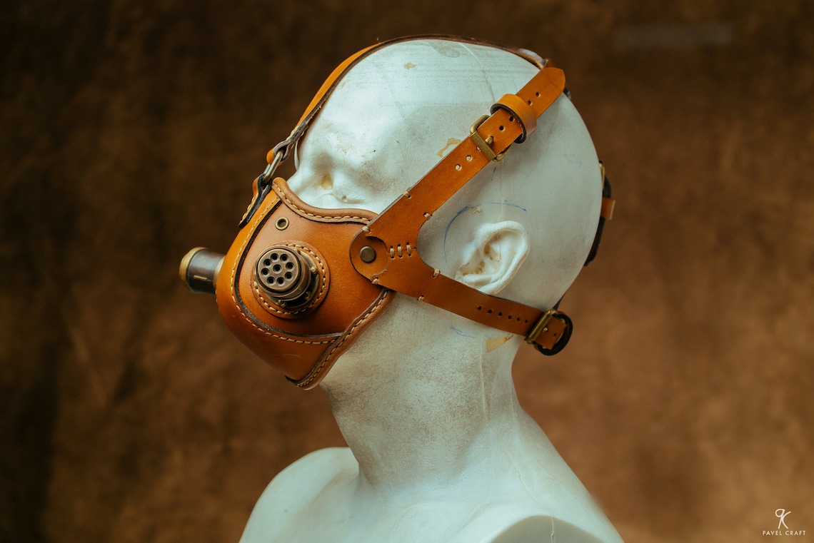Leather Steampunk Respirator Gas Mask - Etsy