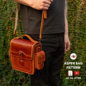 PDF + Video Tutorial for Aspen Bag Pattern, DIY Leather Bag Pattern for ...