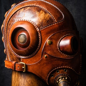 Dust Angel Skull Helmet Steampunk Industrial, Leather Helmet and Mask ...