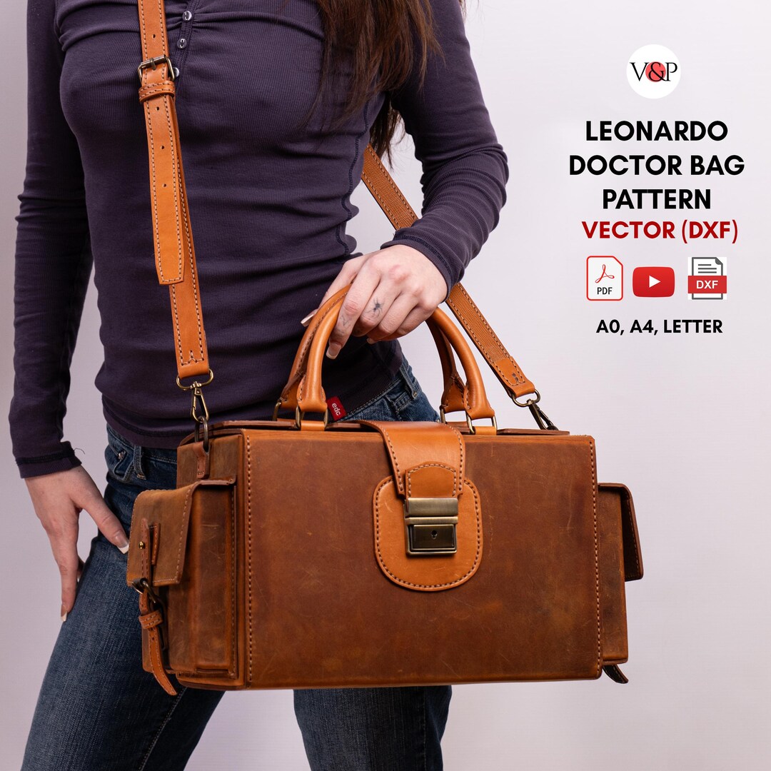 PDF Pattern, DXF for Leonardo Doctor Bag and Instructional Video by ...