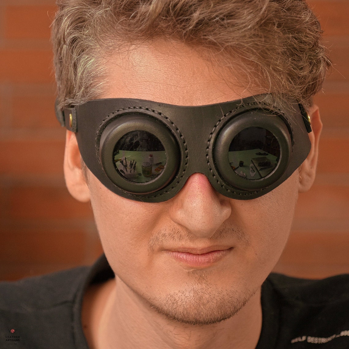 Leather Goggles Cosplay Goggles Cyberpunk Goggles 3D - Etsy