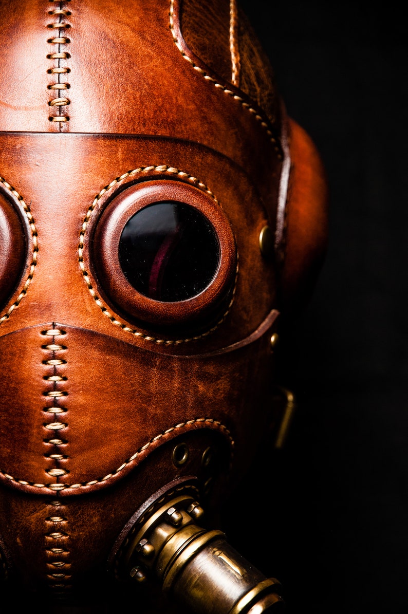 Dust Angel Skull Helmet Steampunk Industrial, Leather Helmet and Mask ...
