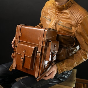Leather Backpack, Toshiro Custom Backpack, Handmade Backpack, Men ...