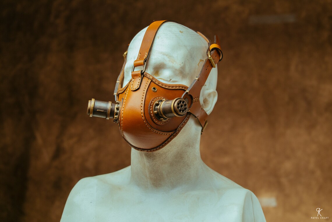 Leather Steampunk Respirator Gas Mask - Etsy