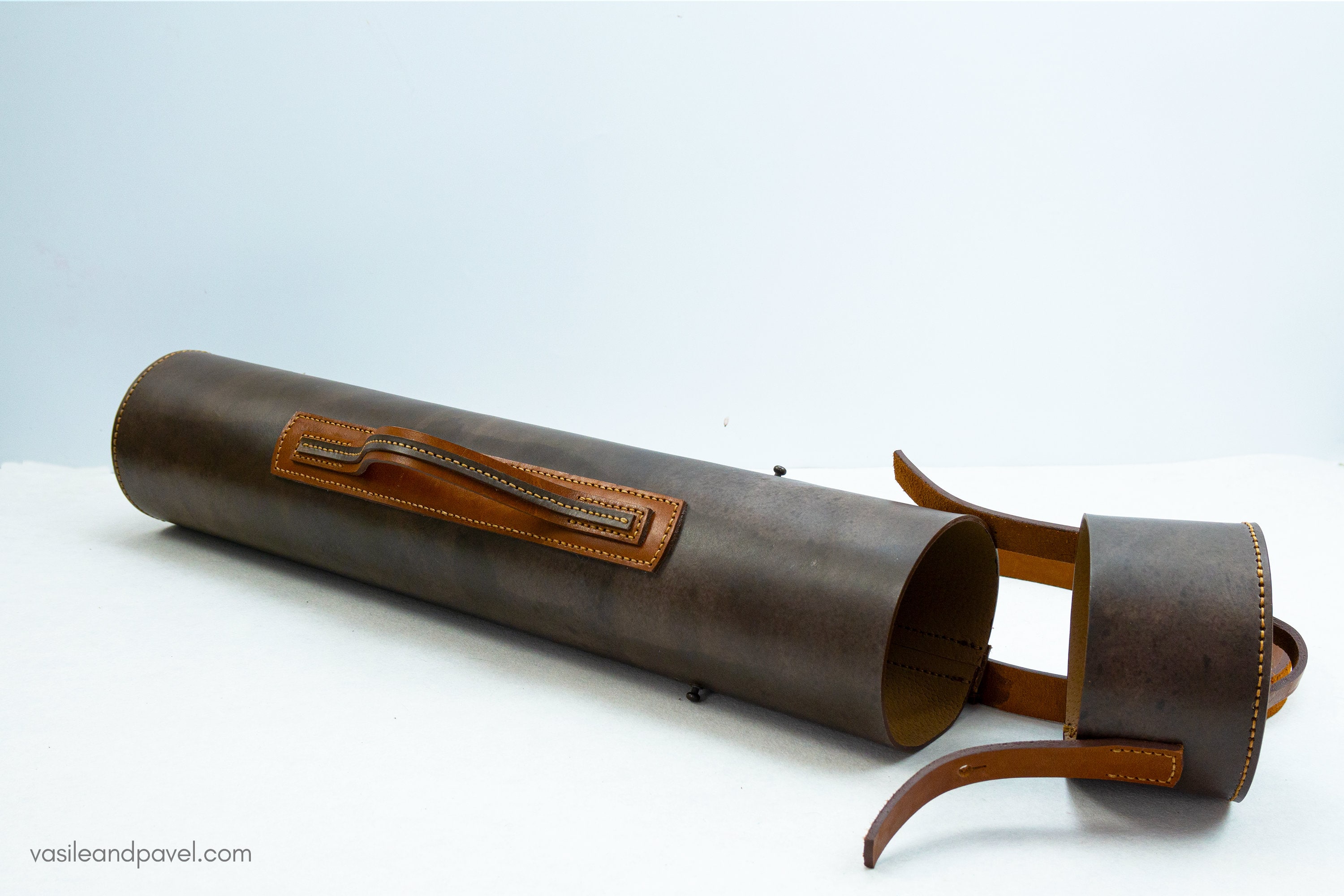 Leather Blueprint Tube PDF Pattern Leather Map Case for | Etsy UK