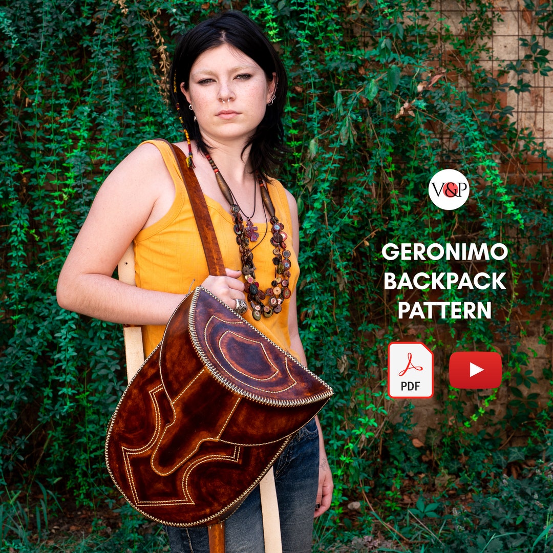 PDF Pattern for Geronimo Backpack, DIY Gift, Leather Pattern, Video ...