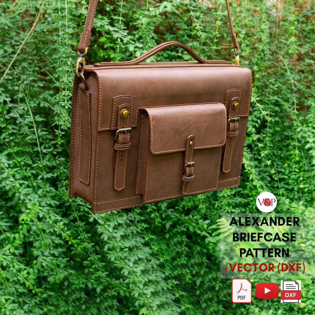 Leather Briefcase Pattern, Alexander Messenger Bag, Laptop Bag, PDF ...