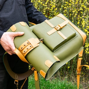 PDF Pattern Hansen Roll Top Backpack, Leather Rucksack, PDF Pattern and ...