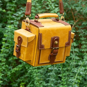 The CUBE Bag Pattern, Leather DIY, Leather Camera Bag, Leather ...