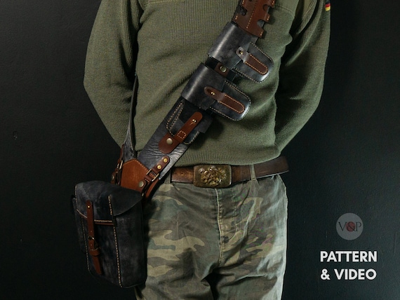 Steampunk Bandolier Chest Belt Pattern DIY Leather Leather - Etsy