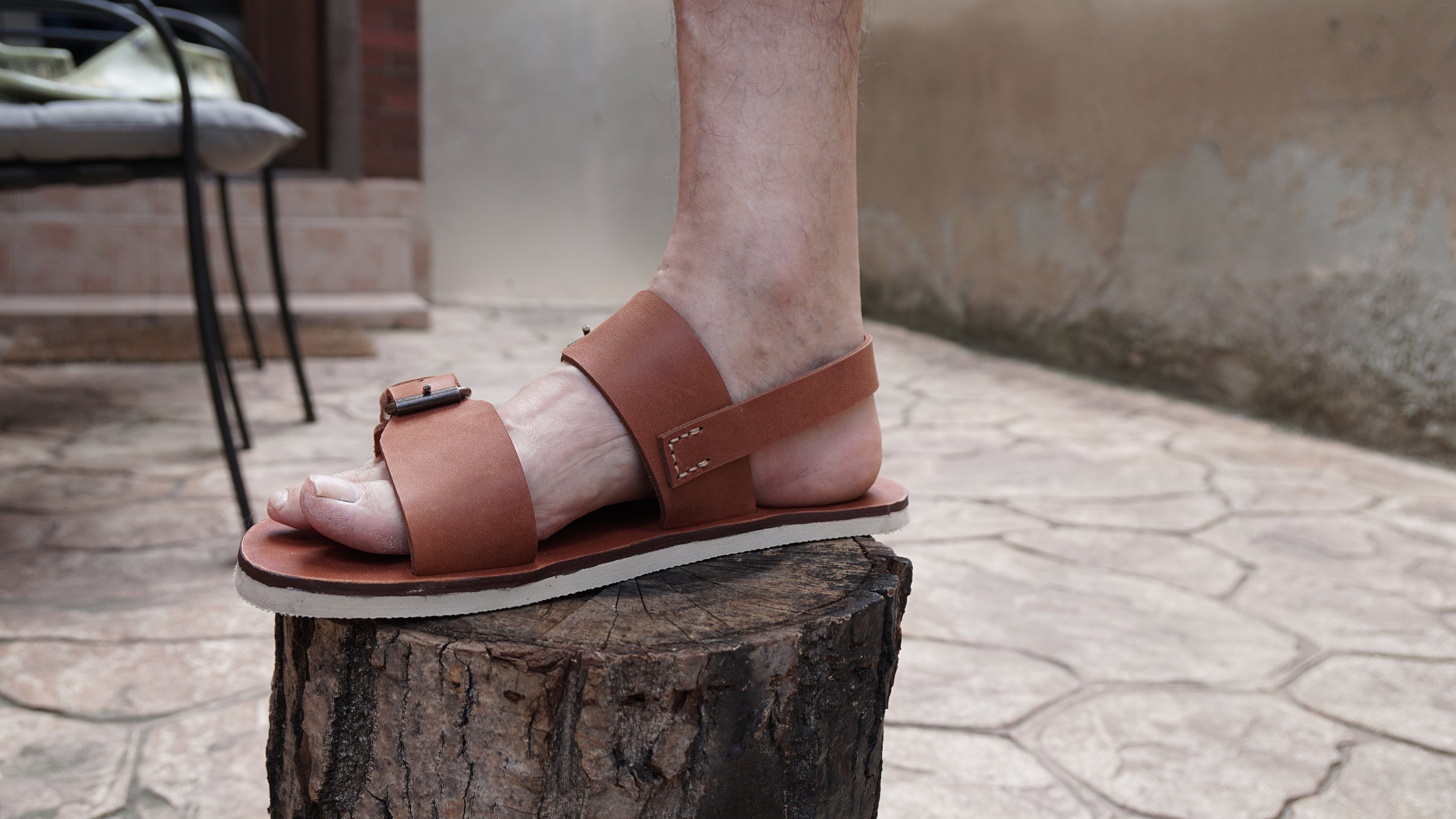 PDF Pattern Leather Sandals for Men, Video Tutorial, DIY Leather ...