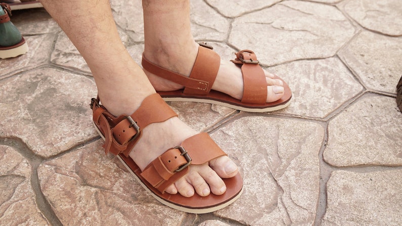 PDF Pattern Leather Sandals for Men, Video Tutorial, DIY Leather ...