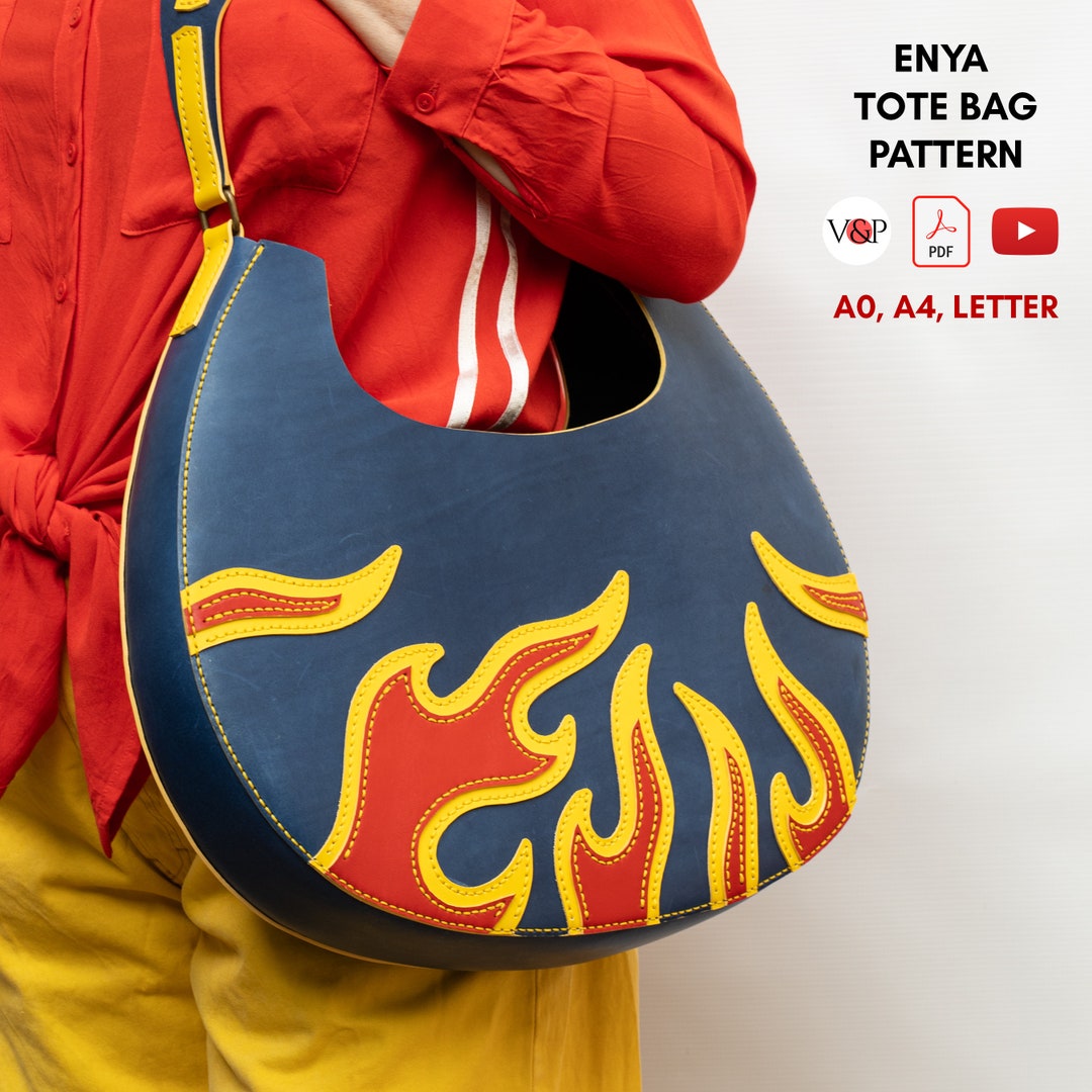 PDF Pattern for Enya Tote Bag, DIY Gift, Leather Pattern, Video Instructions by Vasile and Pavel ...