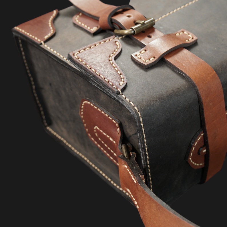 Leather Tool Box, Carryall Tool Bag, Handmade, Heavy Duty Storage ...